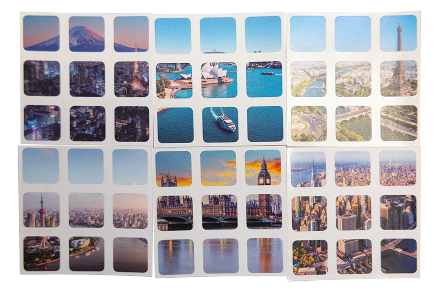 3x3 Famous Cities Sticker Set – TheCubicle