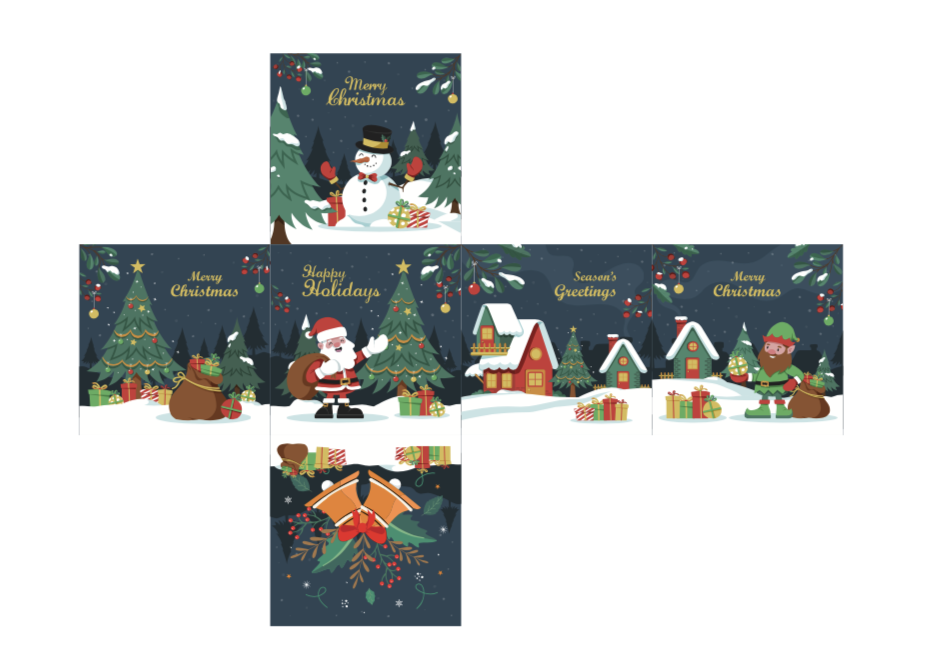 Ziina Christmas Cube 3x3 (Blue Version) – TheCubicle