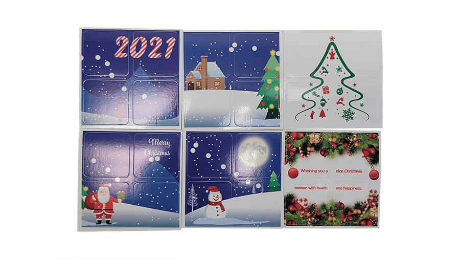 2x2 Christmas Sticker Set – TheCubicle