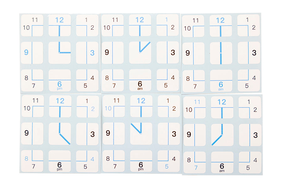 3x3 Clock Stickers – TheCubicle