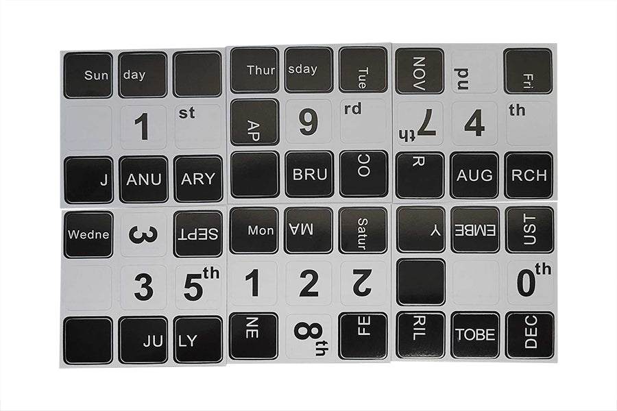 3x3 Calendar Cube Stickers V2 – TheCubicle